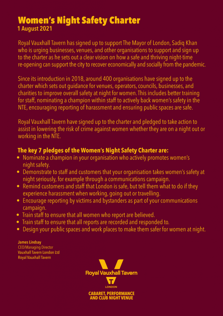 Women’s Night Safety Charter